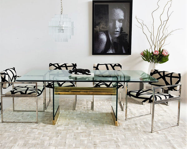 Leon Rosen for Pace Collection Glass Dining Table – Mid Century Swag