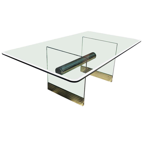 Leon Rosen for Pace Collection Glass Dining Table – Mid Century Swag