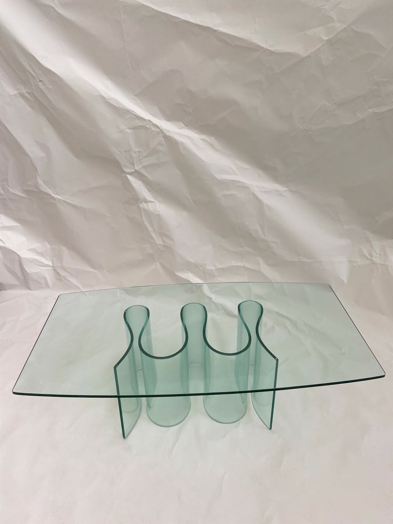 Modernist Sculptural Glass Table – Mid Century Swag